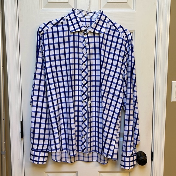 Bugatchi | Shirts | Bugatchi Shaped Fit Button Down Shirt Cuffs In ...